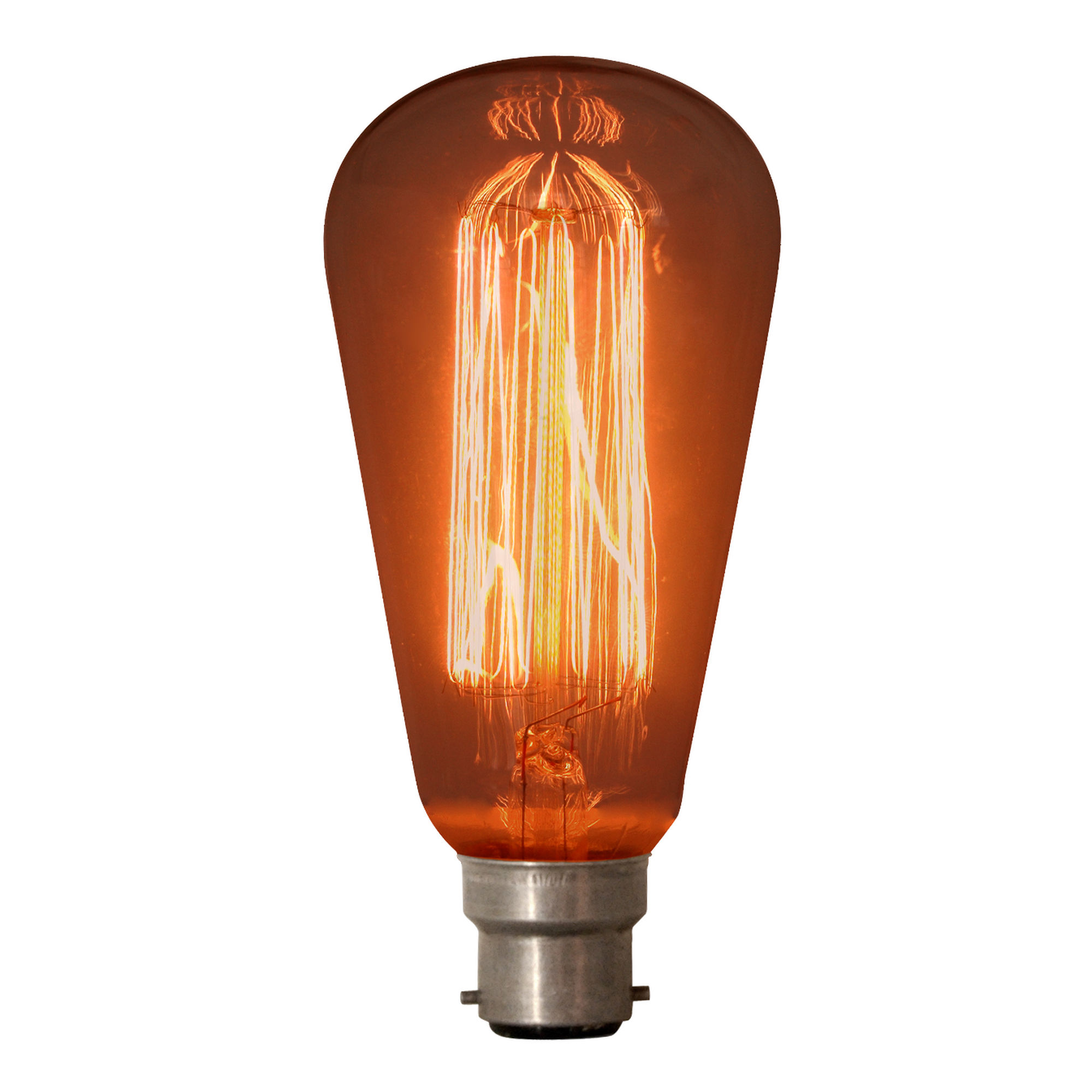 Rustika Carbon Filament Lamp Squirrel Cage 64mm BC / B22 60W | Mr ...