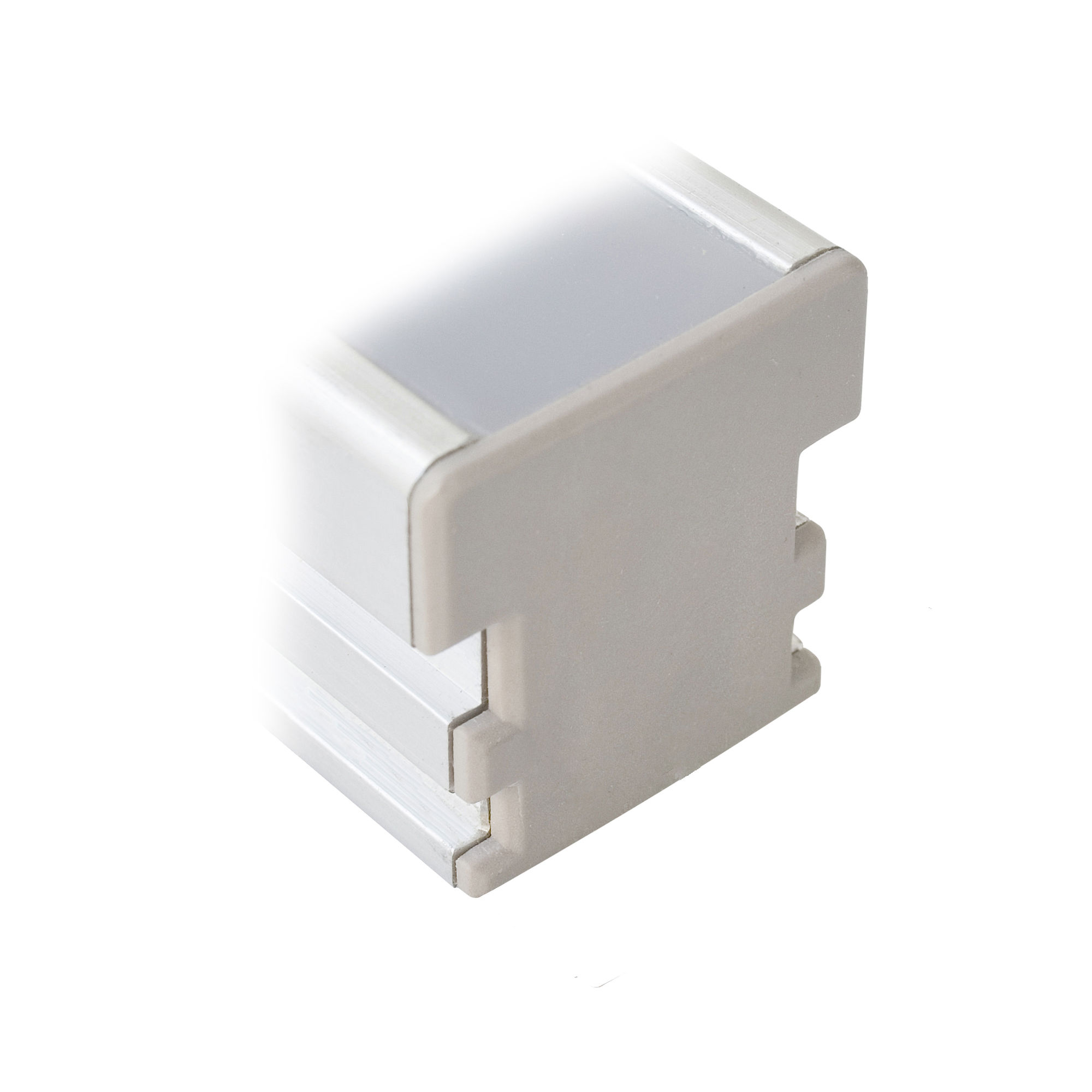 Line Recessed Endcap Grey | Mr Resistor Lighting