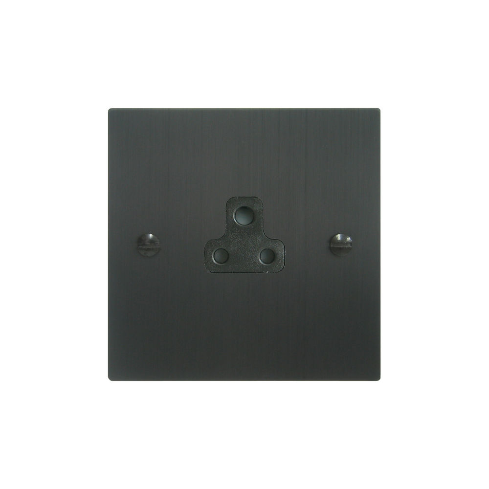 Light Socket 1 gang 5 amp uswitched socket Black Aluminium | Mr ...