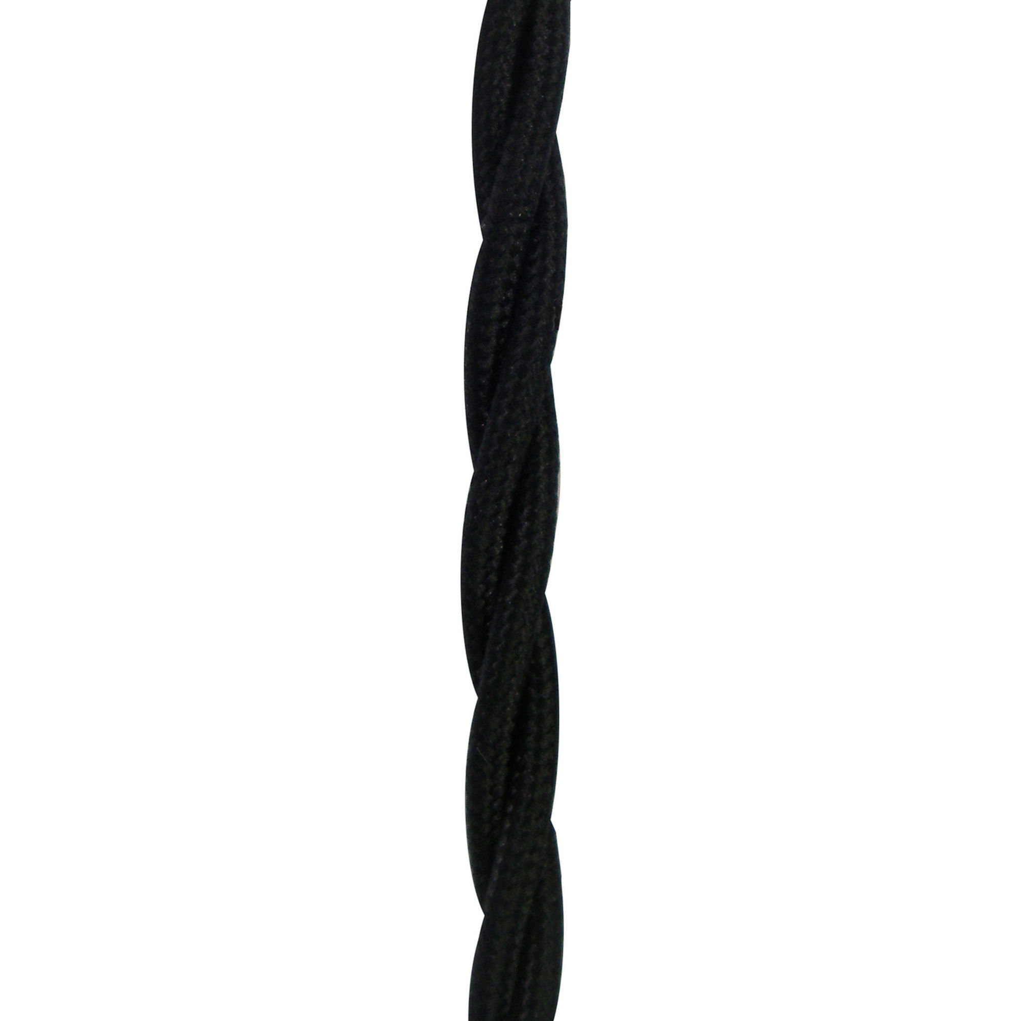 Braided Cloth Triple Twisted 3 Core Round Flex Cable 0.75mm² Black | Mr ...