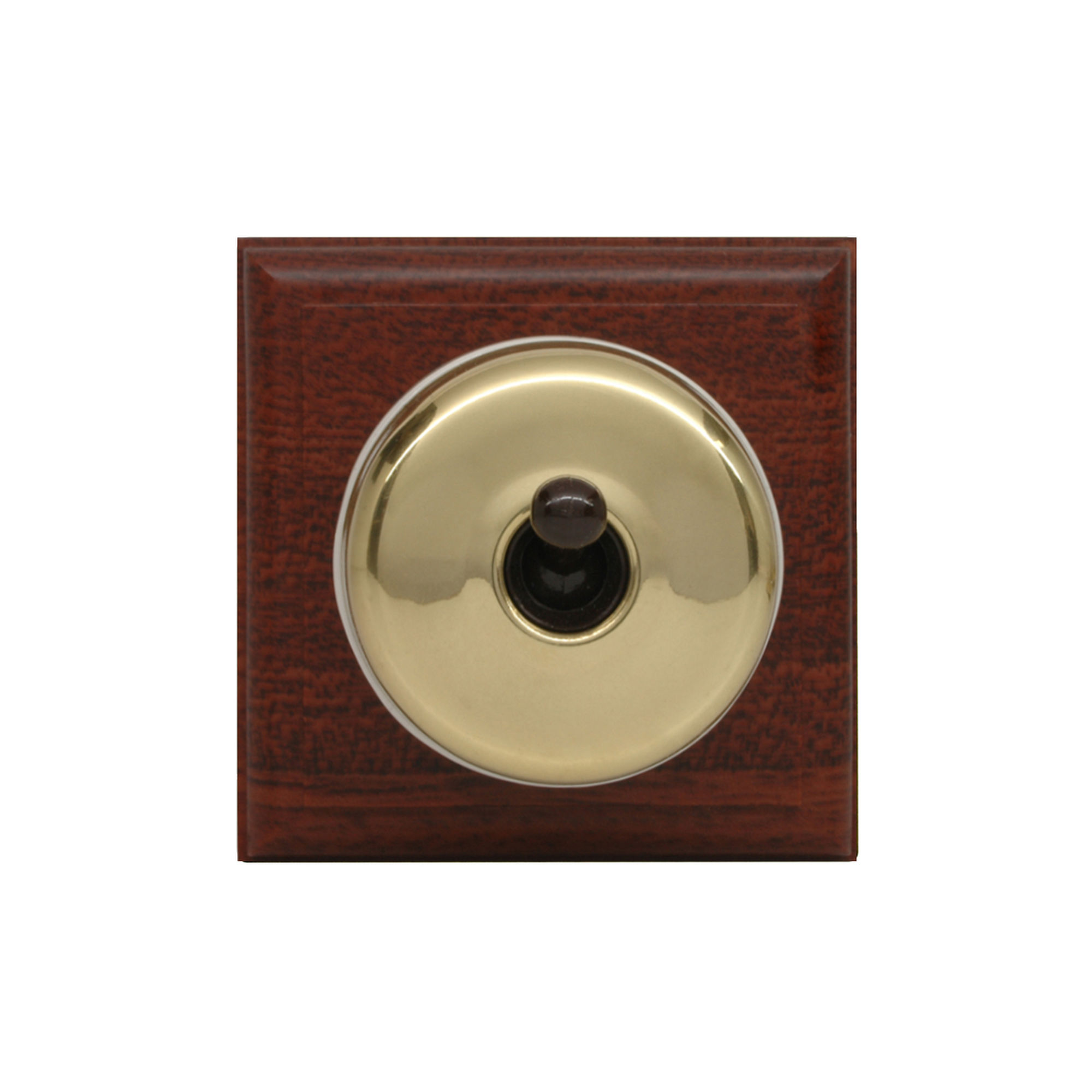 Brass Toggle Switch Mahogany | Mr Resistor Lighting