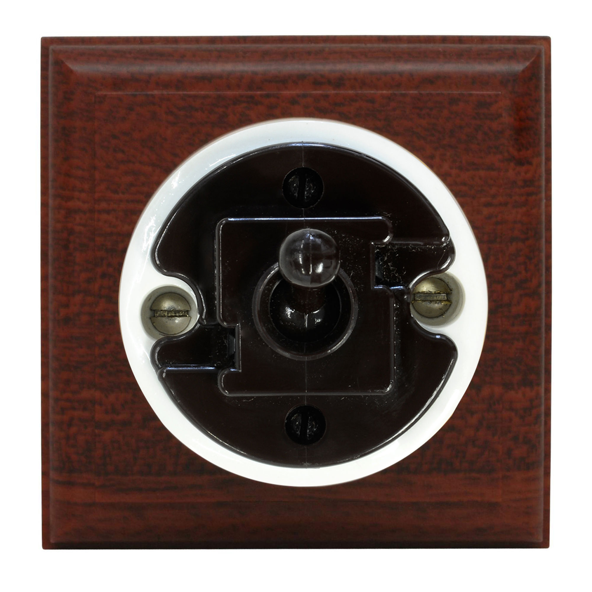 Brass Toggle Switch Mahogany | Mr Resistor Lighting