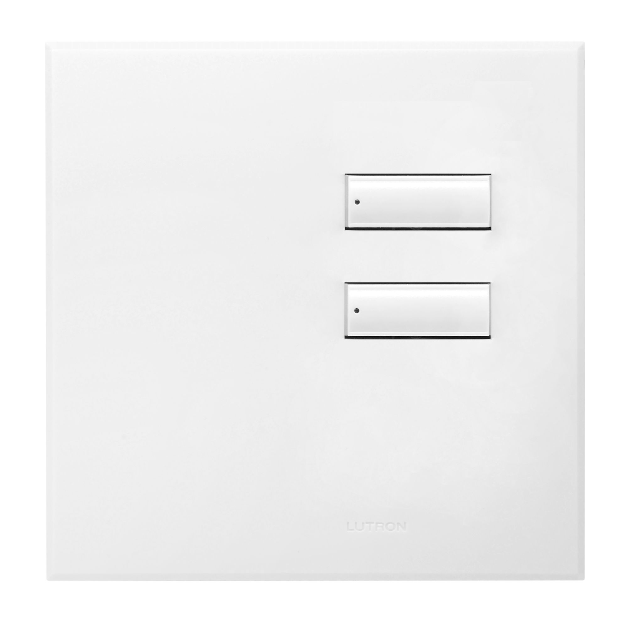 Lutron European Wall Switch White 2 Button | Mr Resistor Lighting