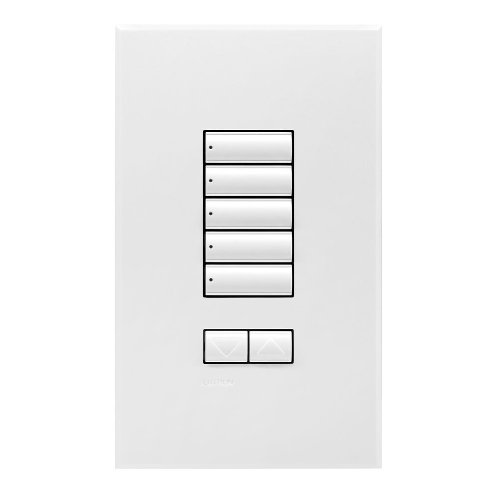 Lutron North American Wall Switches White 5 Button R/L | Mr Resistor ...