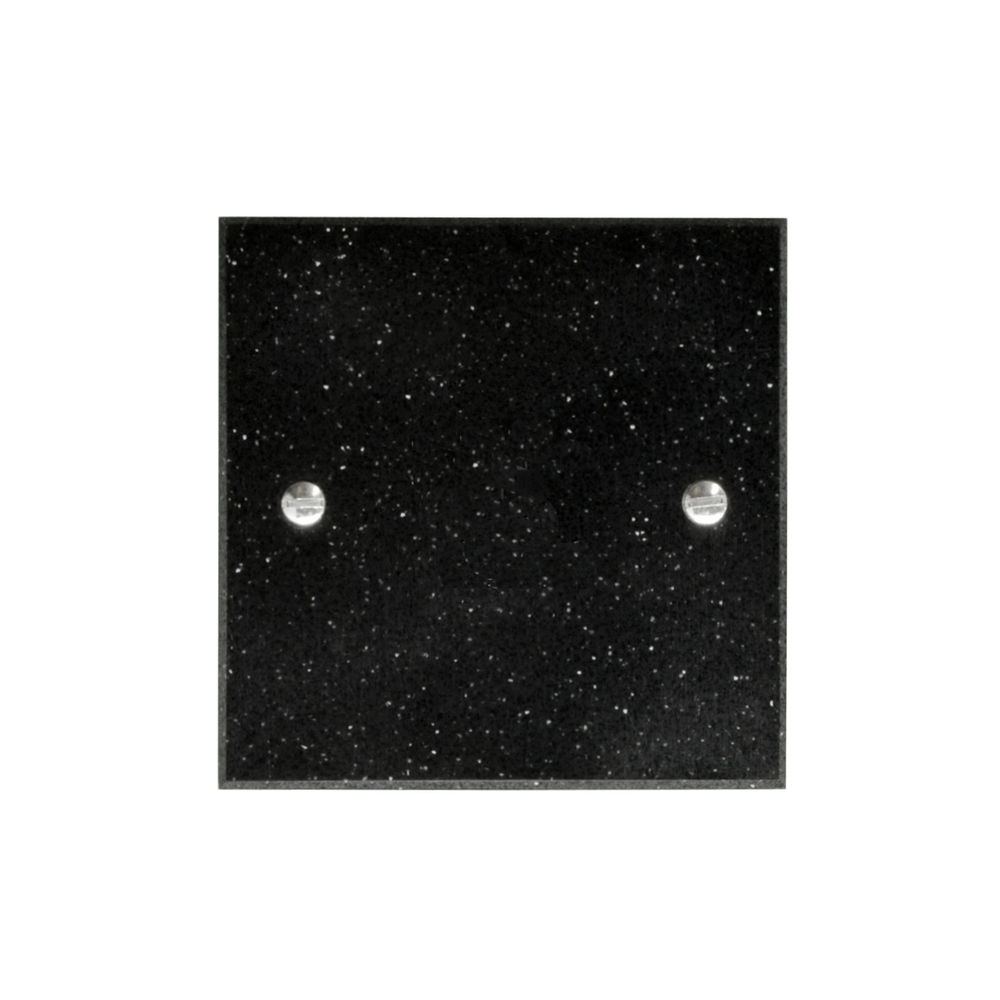 Blank Plate 1 gang single Black | Mr Resistor Lighting