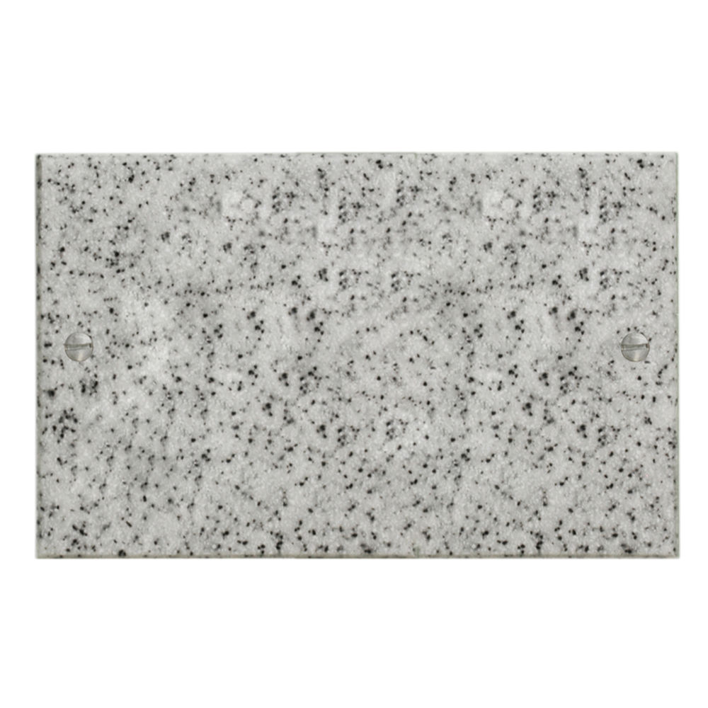 Blank Plate 2 gang double Grey | Mr Resistor Lighting