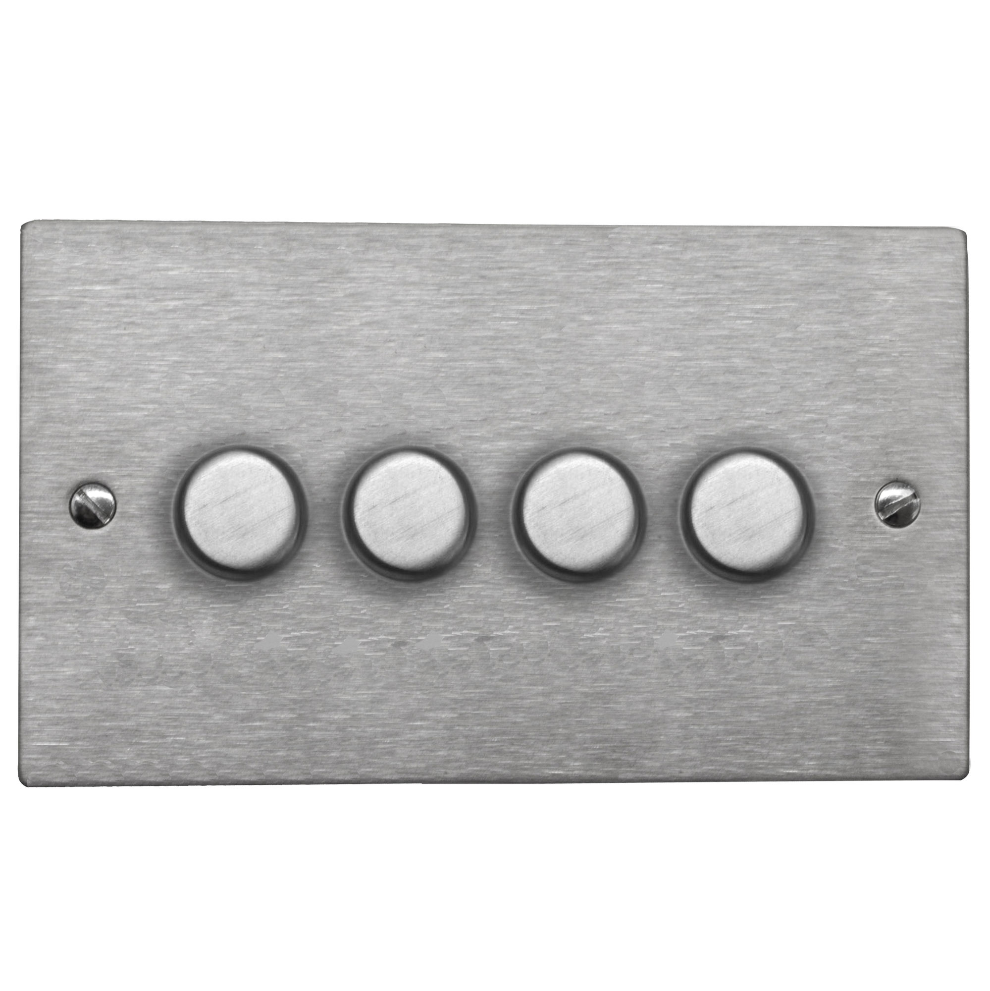 Dimmer Switch 4 gang 400 watt 2 way Satin Stainless | Mr Resistor Lighting