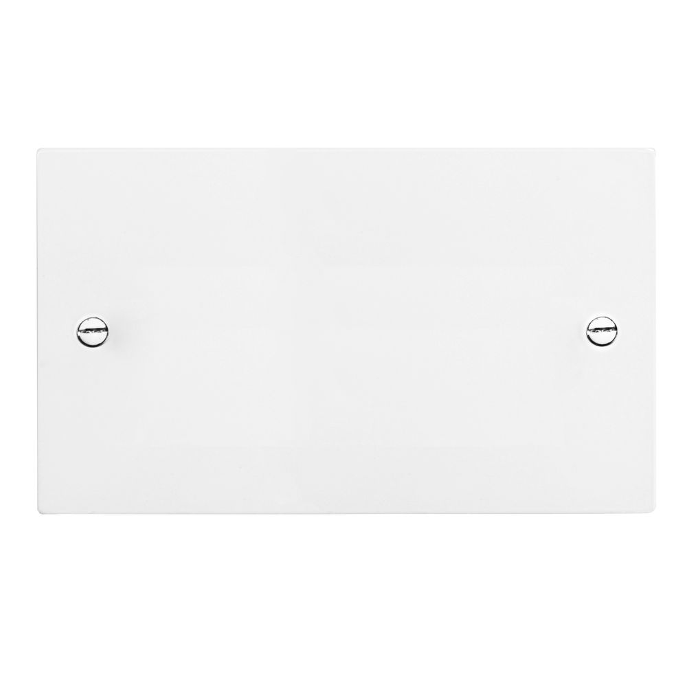 Blank Plate double blank plate Satin White Aluminium | Mr Resistor Lighting
