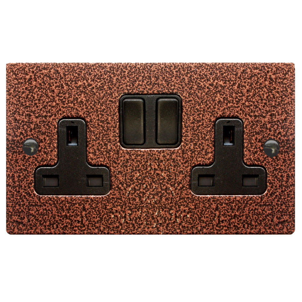 Wall Socket 2 gang 13 amp switch socket outlet Magnesium | Mr Resistor ...