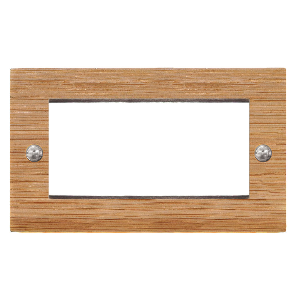 Euro Plate 4 Gang Euro Plate Oak | Mr Resistor Lighting