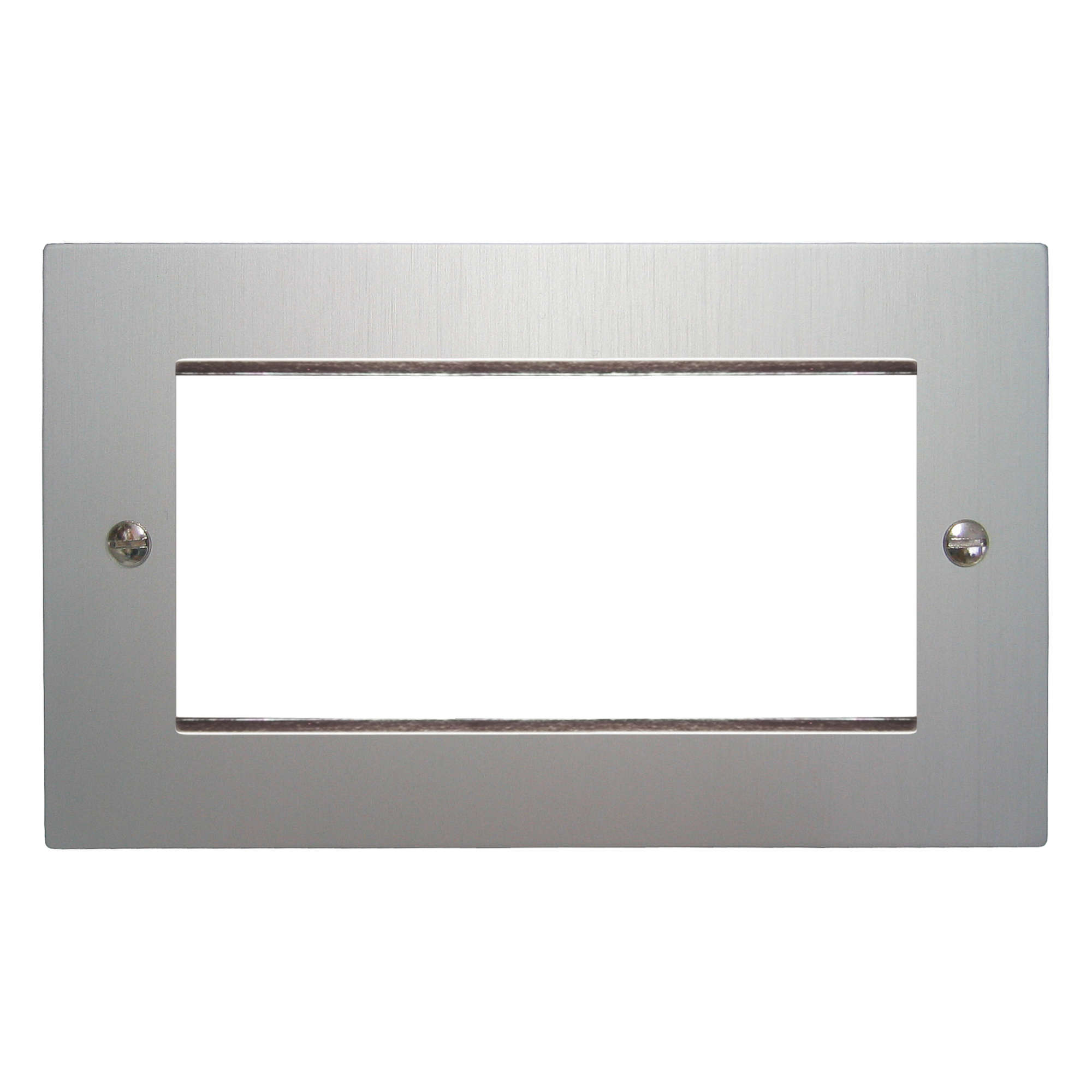 Euro Plate 4 Gang Euro Plate Aluminium | Mr Resistor Lighting