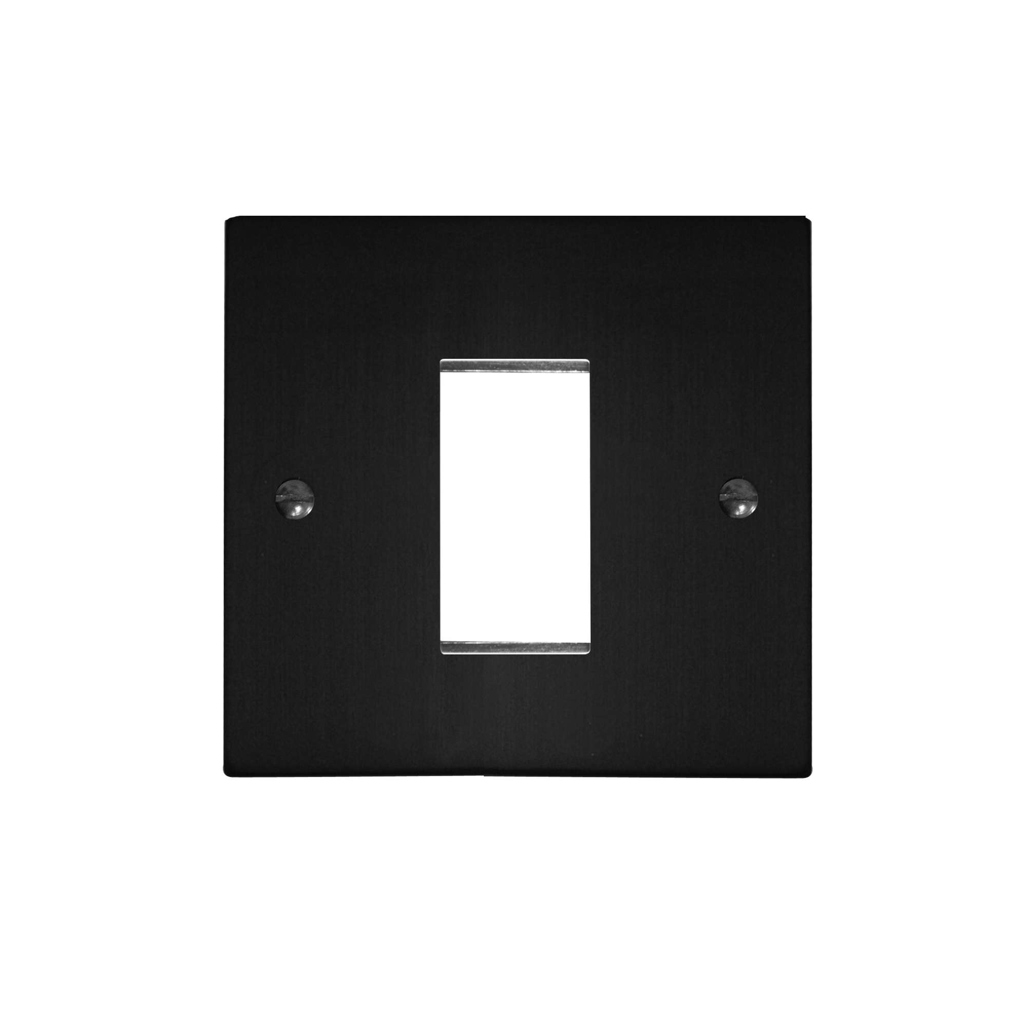 Euro Plate 1 Gang Euro Plate Black Aluminium | Mr Resistor Lighting