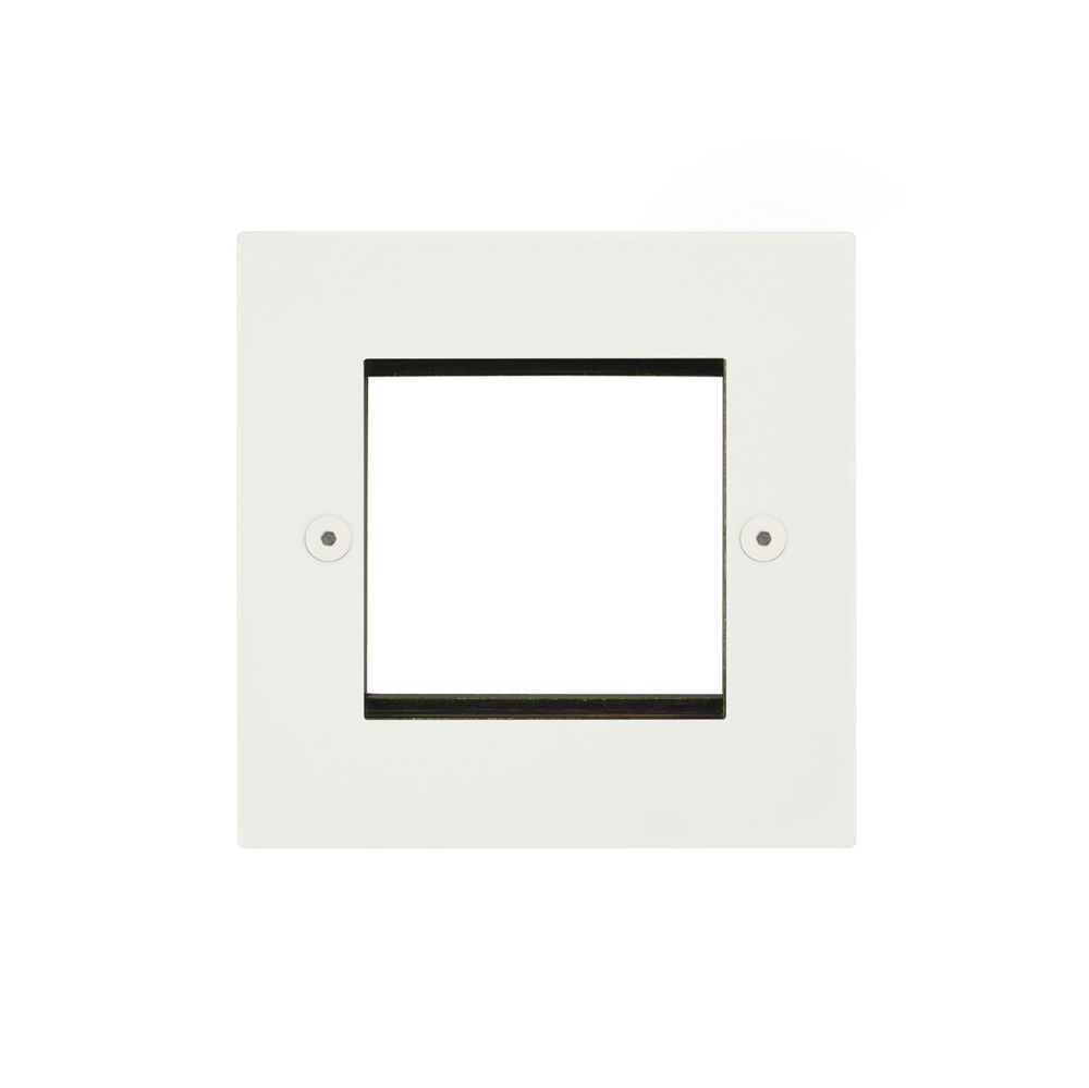 Horizon Square Euro Plate 2 gang Primed White | Mr Resistor Lighting