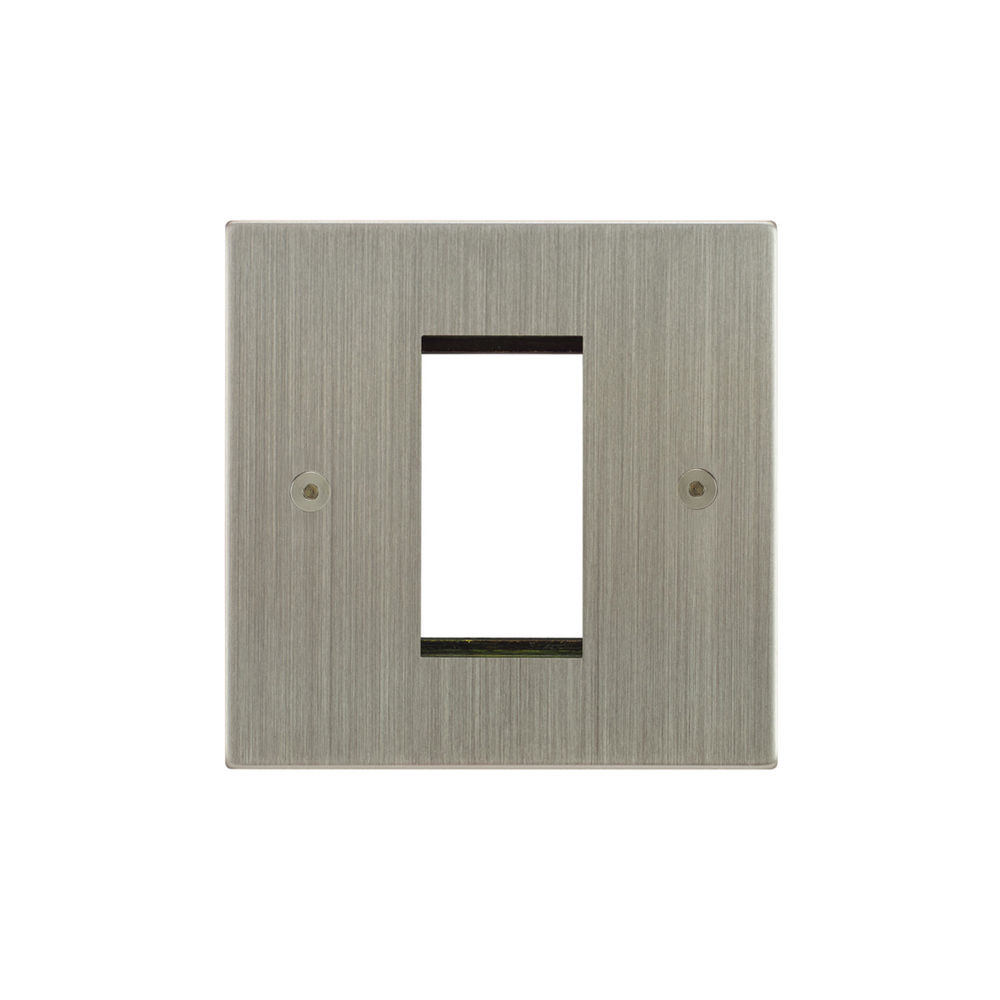 Horizon Square Euro Plate 1 Gang Euro Plate Satin Nickel | Mr Resistor ...