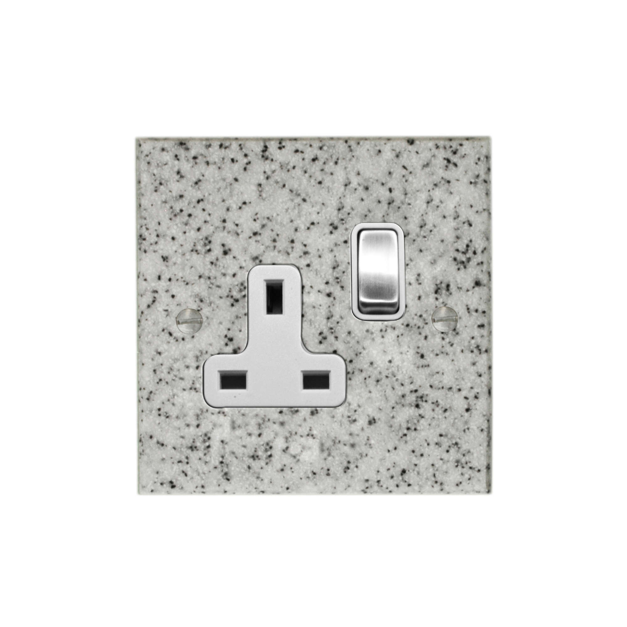 Wall Socket 1 gang 13 amp switch socket outlet Grey | Mr Resistor Lighting