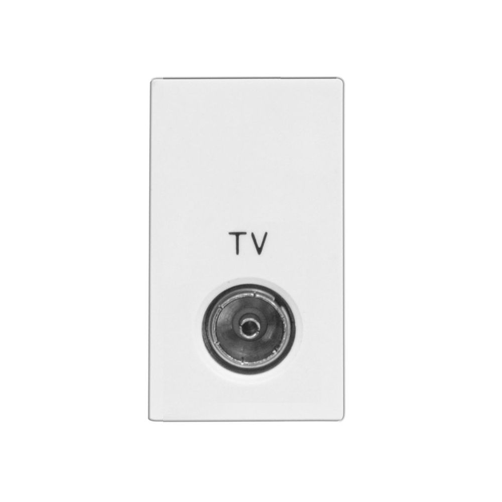 Euro Audio Visual Modules TV Outlet, (Female), Screened Return White ...