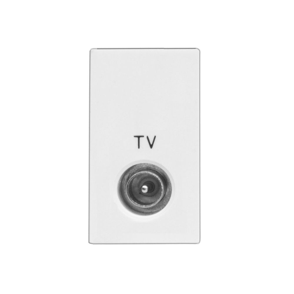 Euro Audio Visual Modules TV Outlet Module (Male) White | Mr Resistor ...