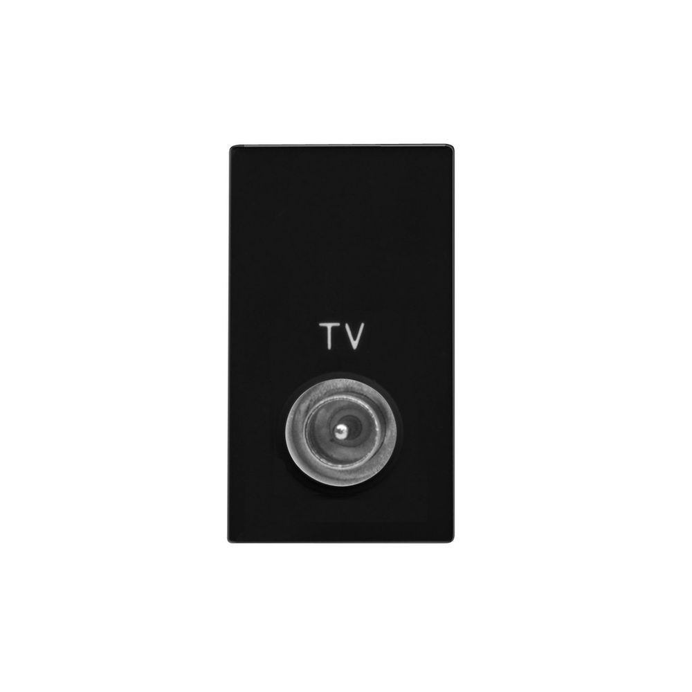 Euro Audio Visual Modules TV Outlet Module (Male) Black | Mr Resistor ...