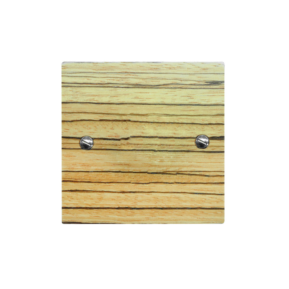 Blank Plate 1 gang single Zebrano | Mr Resistor Lighting