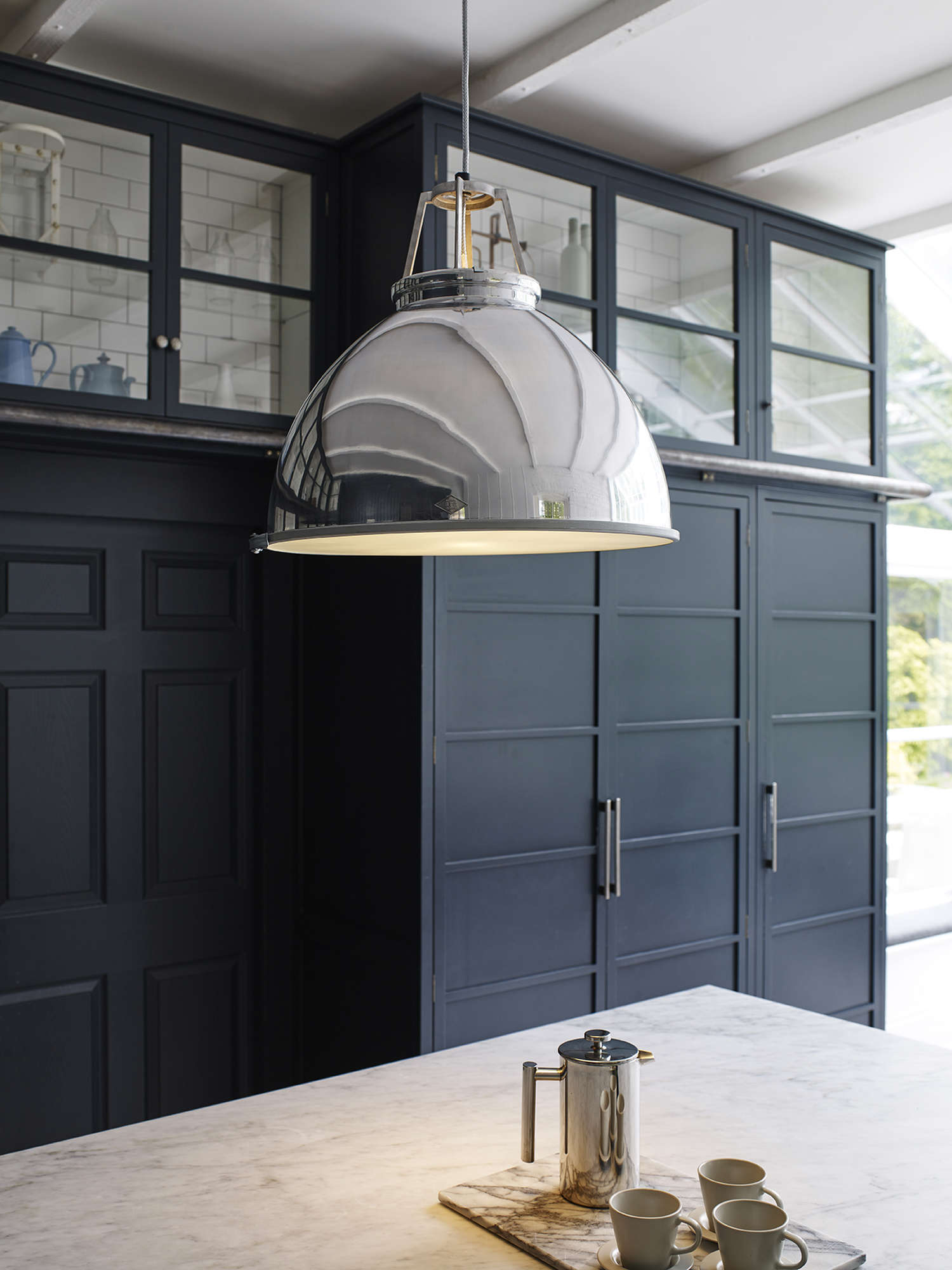 Titan Size 3 Pendant Light Aluminium 150W | Mr Resistor Lighting