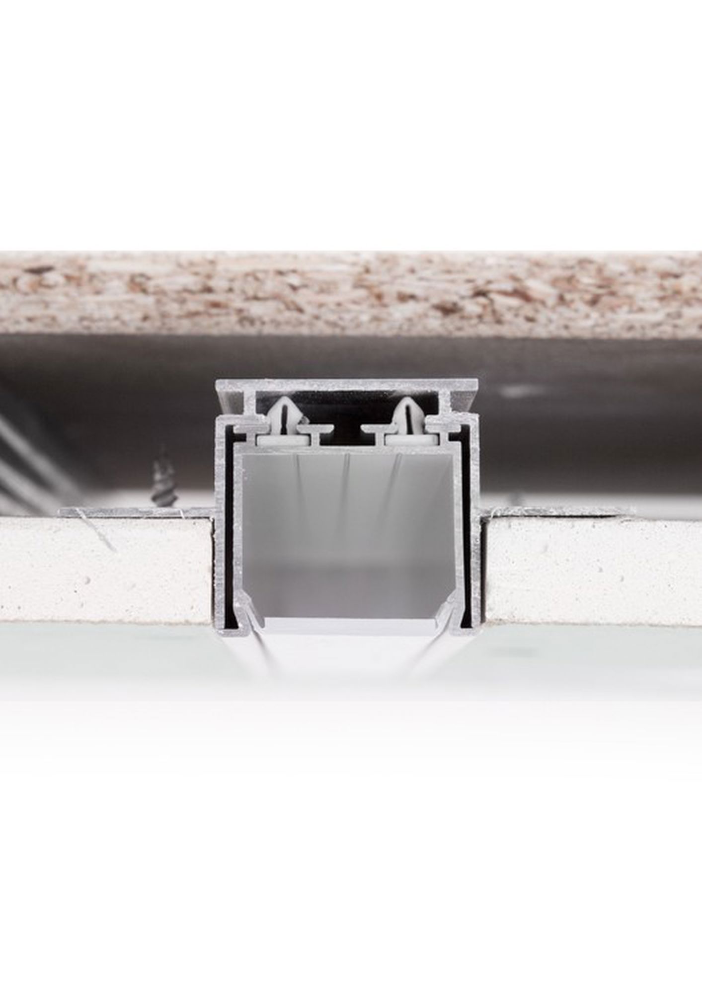 Lokom Recessed Extrusion Profile Aluminium 2000mm | Mr Resistor Lighting